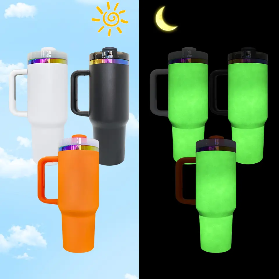 40oz Rainbow Plated - Glow in the Dark - Powder Coat 2.0 - Laser Ready ...