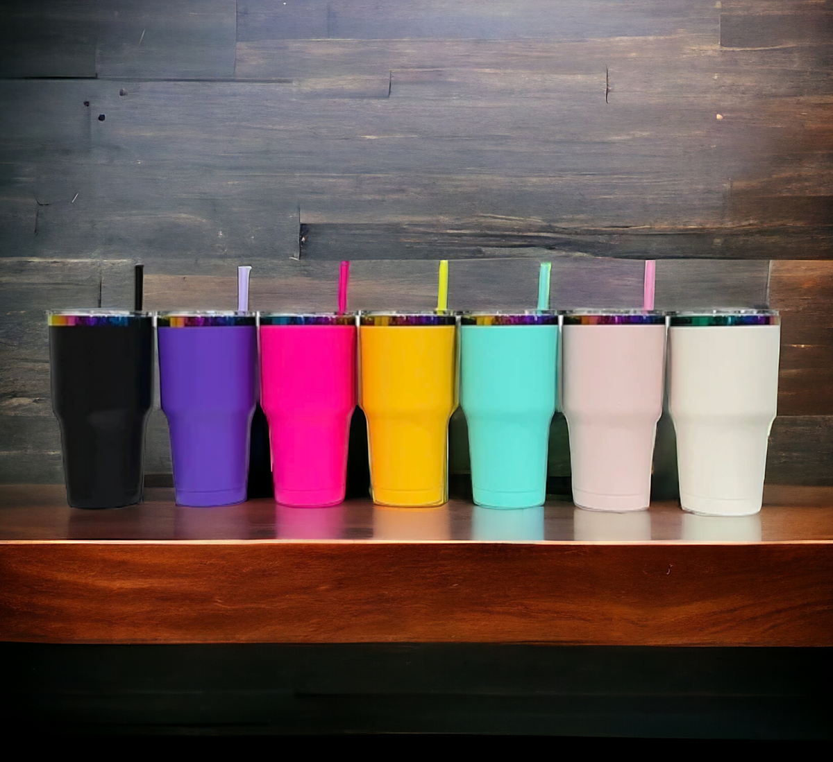 30oz Rainbow Plated - Powder Coat - Laser - Tumblers – TLC Ranch Designs