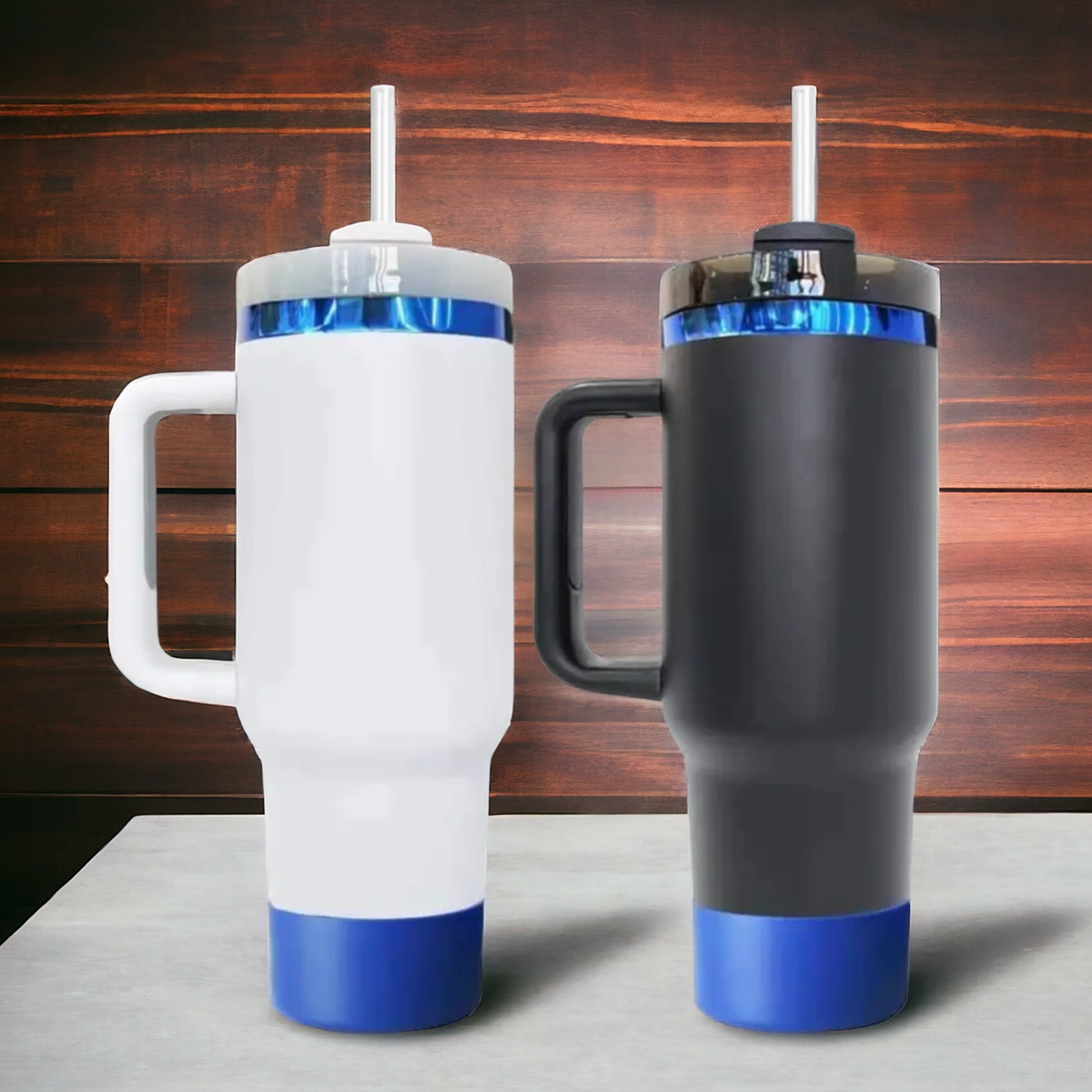 40oz Blue Plated -Silicone Bottoms - Powder Coat 2.0 - Laser Ready- Tu ...