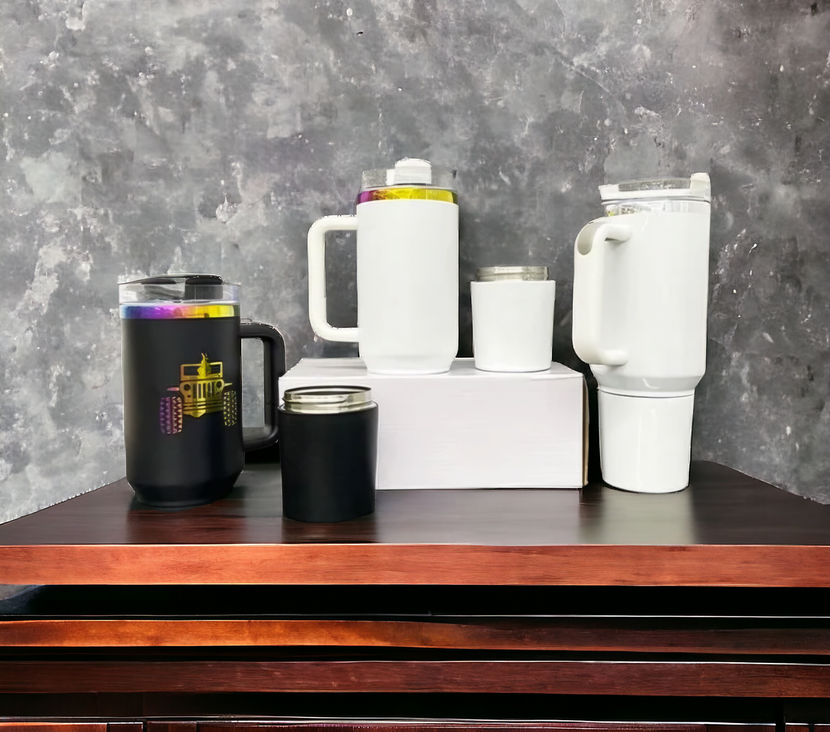 40oz Rainbow Plated - Snack Compartment - Powder Coat 2.0 - Laser Read ...