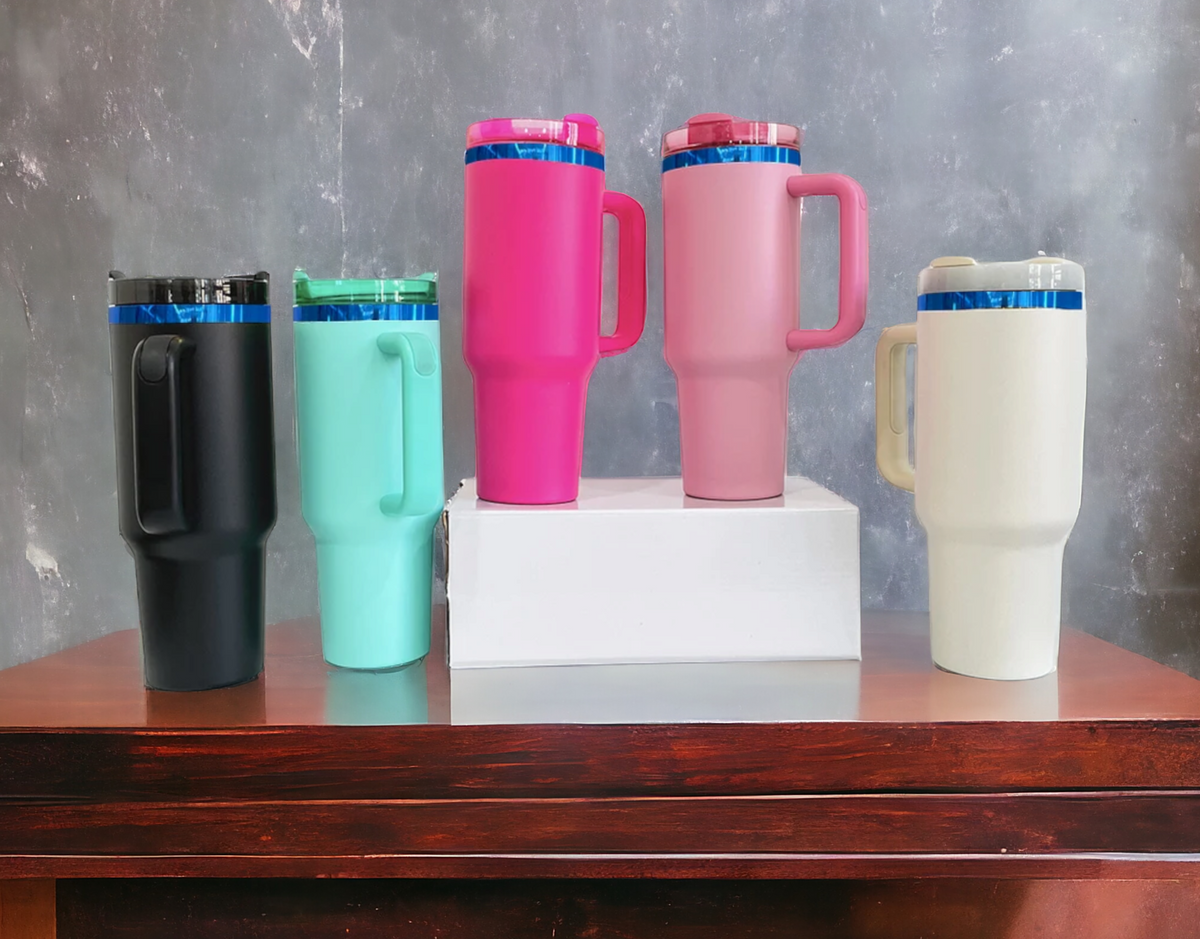 40oz Blue Plated -5 Colors - Powder Coat 2.0 - Laser Ready- Tumblers ...